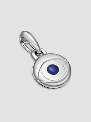 David Yurman Evil Eye Amulet In Sterling Silver With 14.5mm - Lapis Lazuli