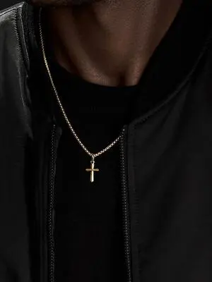 David Yurman Cross Amulet In 18k Yellow 19mm