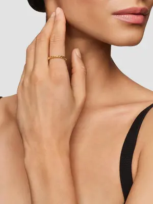 David Yurman Flex Band Ring In 18k Yellow