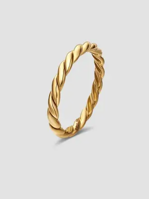 David Yurman Flex Band Ring In 18k Yellow