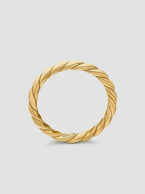 David Yurman Flex Band Ring In 18k Yellow