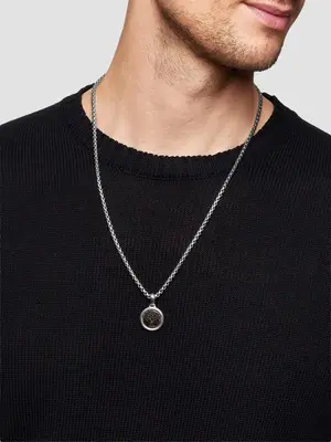 David Yurman Tree Of Life Amulet In With Bronze, 22.8mm - Silver