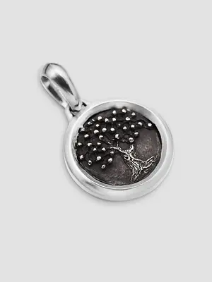 David Yurman Tree Of Life Amulet In With Bronze, 22.8mm - Silver