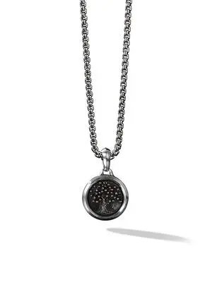 David Yurman Tree Of Life Amulet In Sterling Silver With Bronze, 22.8mm Sterling Silver
