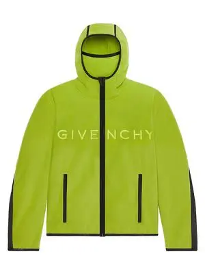 Givenchy Men's Fleece Jacket With Hood - Citrus Green  - Citrus Green