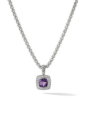 David Yurman Petite Albion Pendant Necklace In Sterling Silver Black Onyx