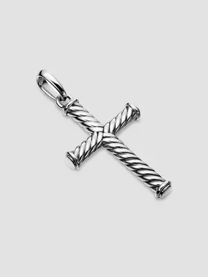 David Yurman Cable Cross Pendant In 35mm