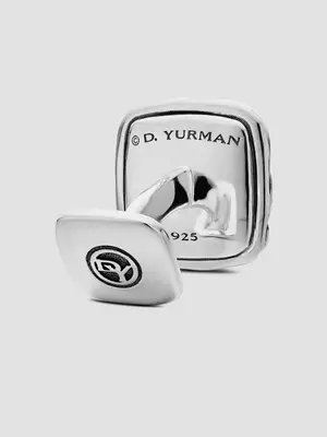 David Yurman Sculpted Cable Cushion Cufflinks In 17mm - Silver