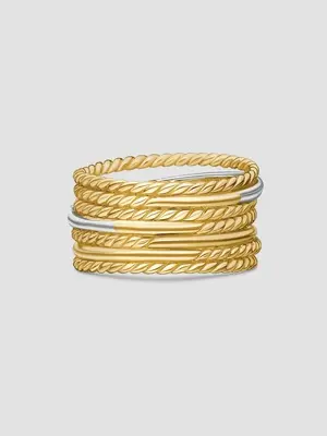 David Yurman Crossover Ring In 18k Yellow