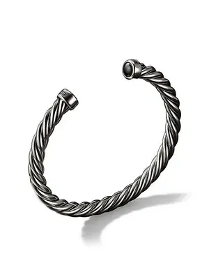 David Yurman Cable Cuff Bracelet - Black Onyx