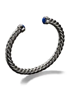 David Yurman Cable Cuff Bracelet Lapis Lazuli