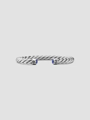 David Yurman Cable Cuff Bracelet Lapis Lazuli