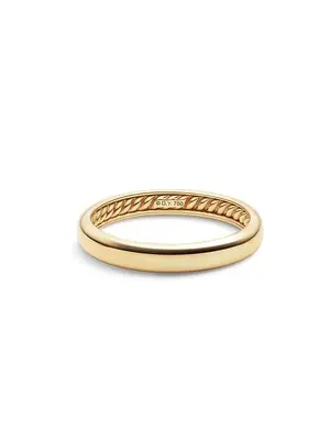 David Yurman Dy Classic Band In 18k Gold - Yellow Gold
