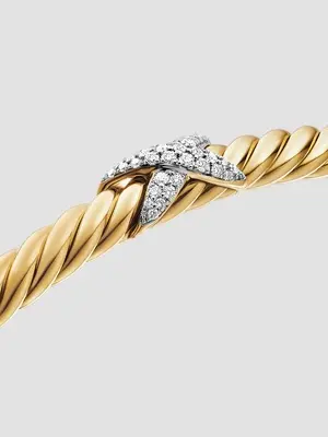 David Yurman X Cablespira Station Bracelet In 18k Yellow