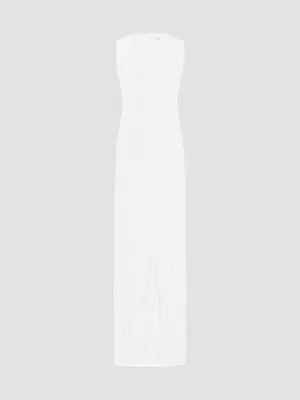 Herve Leger Ottoman-knit Fringe Maxi Dress