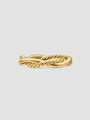 David Yurman Petite Infinity Twisted Ring In 18k Yellow With Diamonds