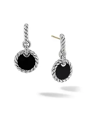 David Yurman Women's DY Elements Drop Earrings With Black Onyx And Pavé Diamonds - Black Onyx - Black Onyx