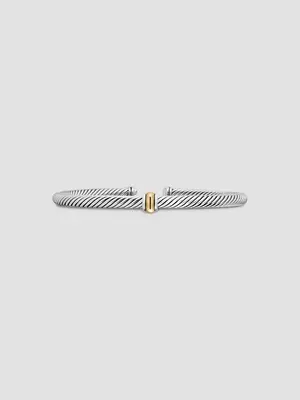 David Yurman Classic Cable Station Bracelet - Silver