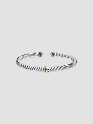 David Yurman Classic Cable Station Bracelet - Silver