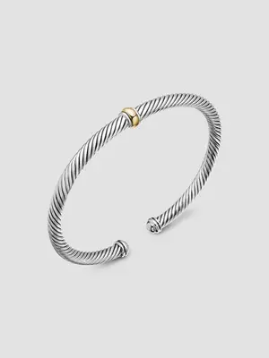 David Yurman Classic Cable Station Bracelet - Silver