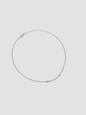 David Yurman Petite Helena Wrap Station Necklace In Sterling Silver With 18k And Diamonds, 29mm