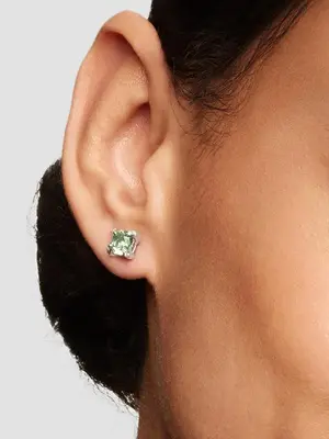 David Yurman Petite Chatelaine Stud Earrings In Sterling Silver - Prasiolite