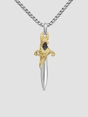David Yurman Waves Dagger Amulet In Sterling Silver Silver