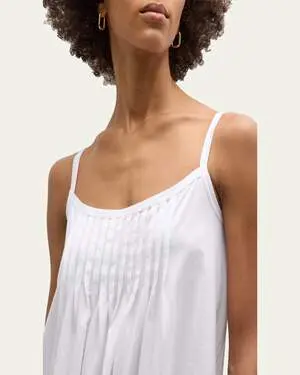 Hanro Julia Short Scoop-neck Pintuck Pajama Set - White