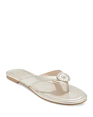 Jack Rogers Jack Rogers Women's Roxy Thong Sandals Platinum