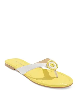 Jack Rogers Jack Rogers Women's Roxy Thong Sandals White/yellow