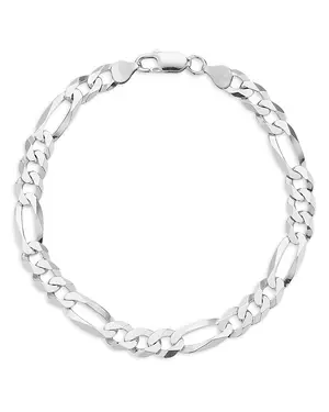 MILANESI AND CO Sterling 11mm Figaro Chain Bracelet - Silver