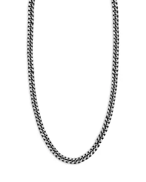 MILANESI AND CO Oxidized Sterling Curb Chain Necklace - Silver