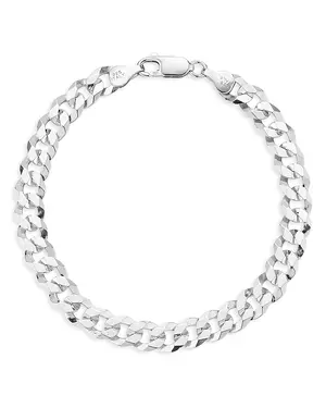 MILANESI AND CO Sterling 7mm Curb Chain Bracelet - Silver