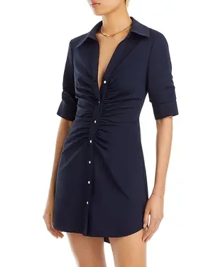 Cinq À Sept Elina Mini Shirt Dress - Navy