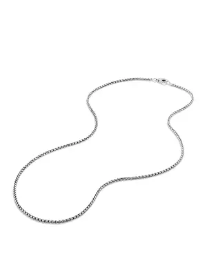 David Yurman Box Chain Necklace, 2.7mm - Silver
