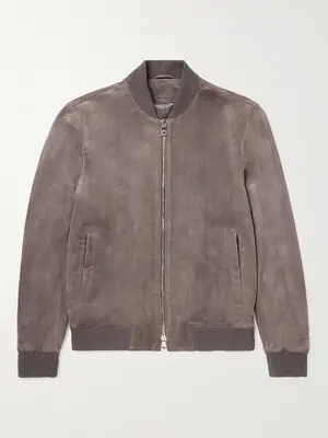 Men's Gray Suede Jackets