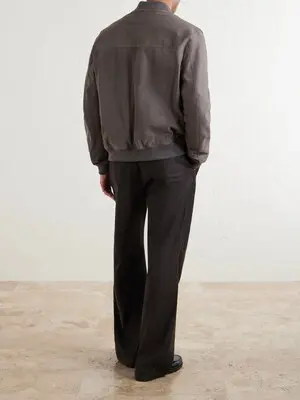 Mr P. Suede Bomber Jacket - Gray