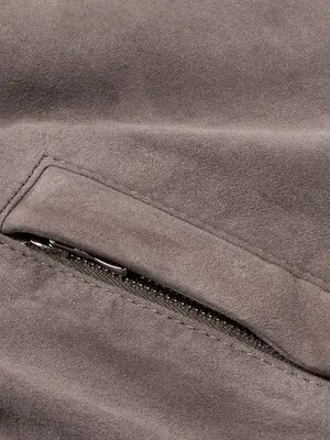 Mr P. Suede Bomber Jacket - Gray