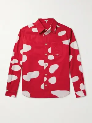 Loewe Logo-debossed Printed Cotton-twill Shirt