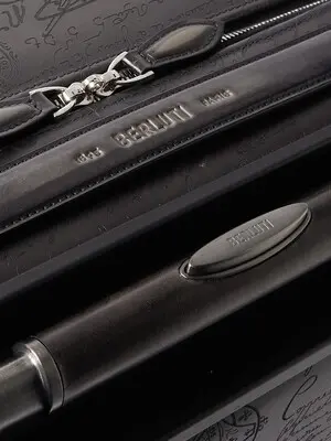 Berluti Formula 1005 Scritto Venezia Leather Suitcase - Black