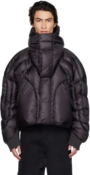 Entire Studios Exclusive Black Xm Down Jacket In Pupil - 45% Off