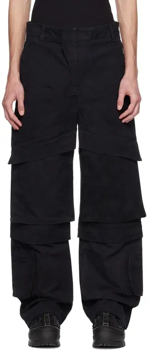 パンツ entire studios hard cargo bat Entire Studios Exclusive Black Hard Cargo Pants - Bat | Editorialist