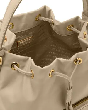 Prada Duet Re-nylon Bucket Bag - Neutral