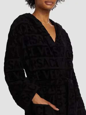 Versace Repeat Logo Cotton Robe