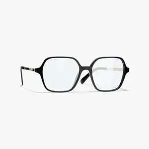 Chanel Square Eyeglasses - Black & Gold