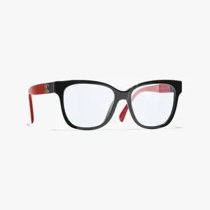 Chanel Square Eyeglasses Black & Red