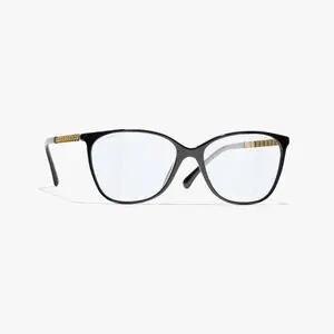 Chanel Square Eyeglasses Black & Yellow