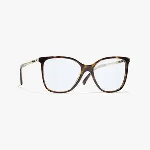 Chanel Square Eyeglasses Dark Tortoise & Gold