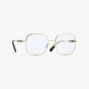Chanel Square Eyeglasses - Light Gold