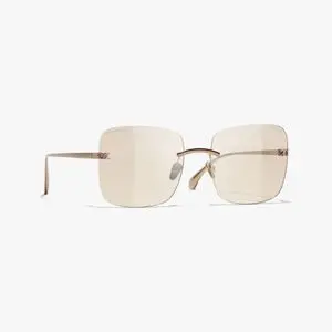 Chanel Square Eyeglasses Pink & Gold